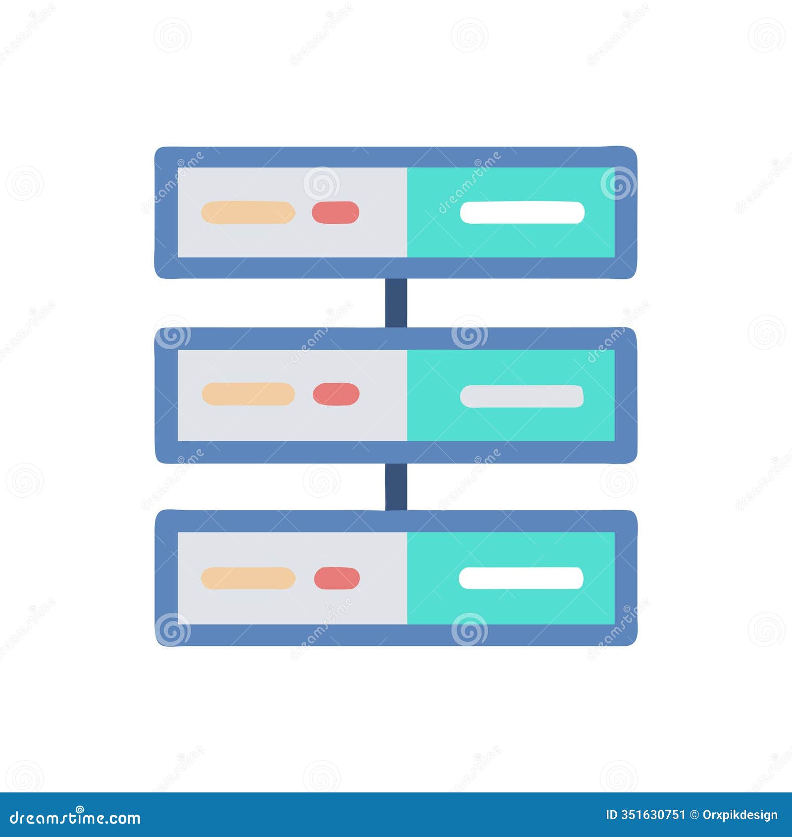 Data Partition Technology Icon Stock Vector - Illustration of partition ...