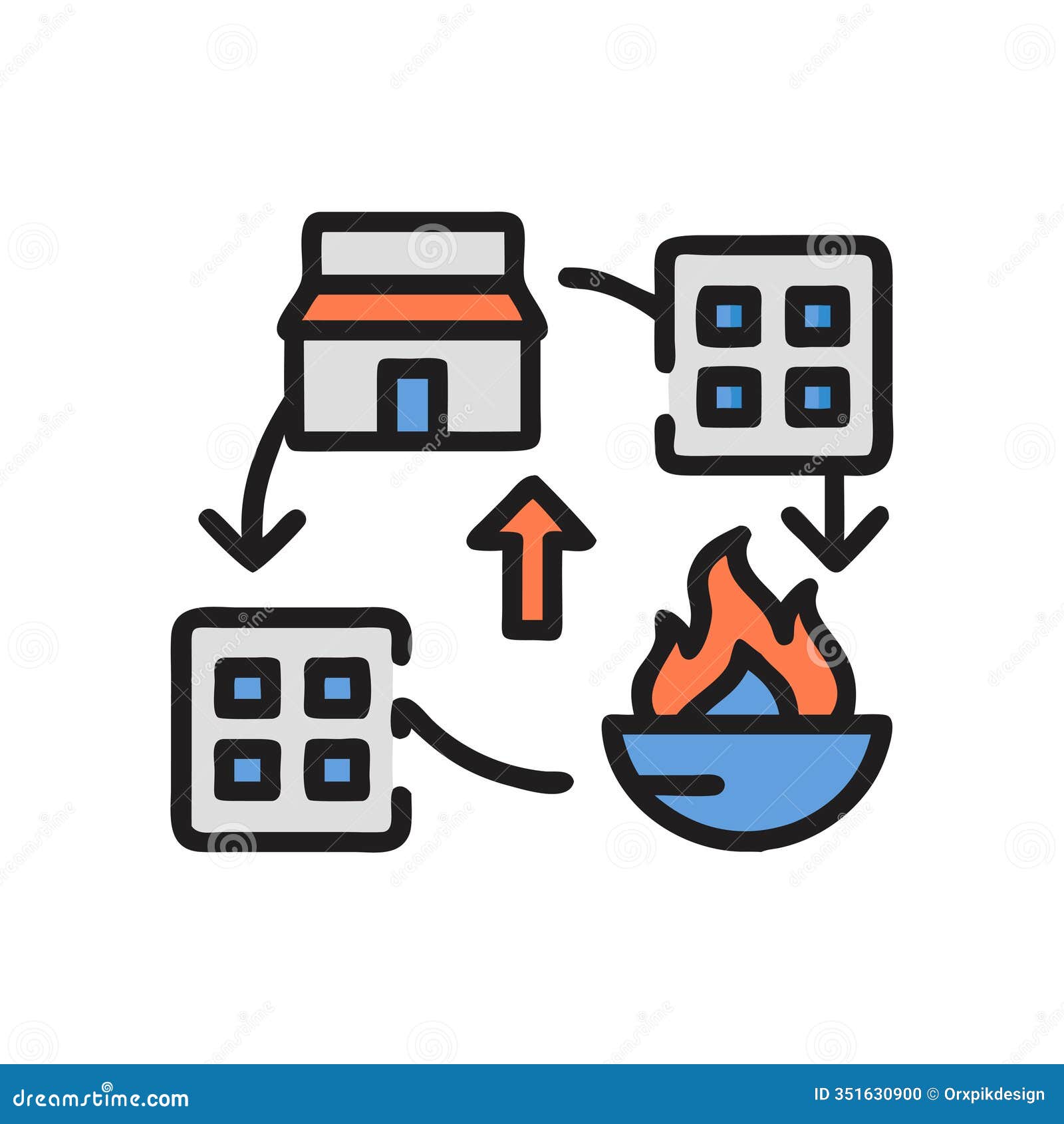 Disaster Recovery Plan Icon Stock Vector - Illustration of recovery ...
