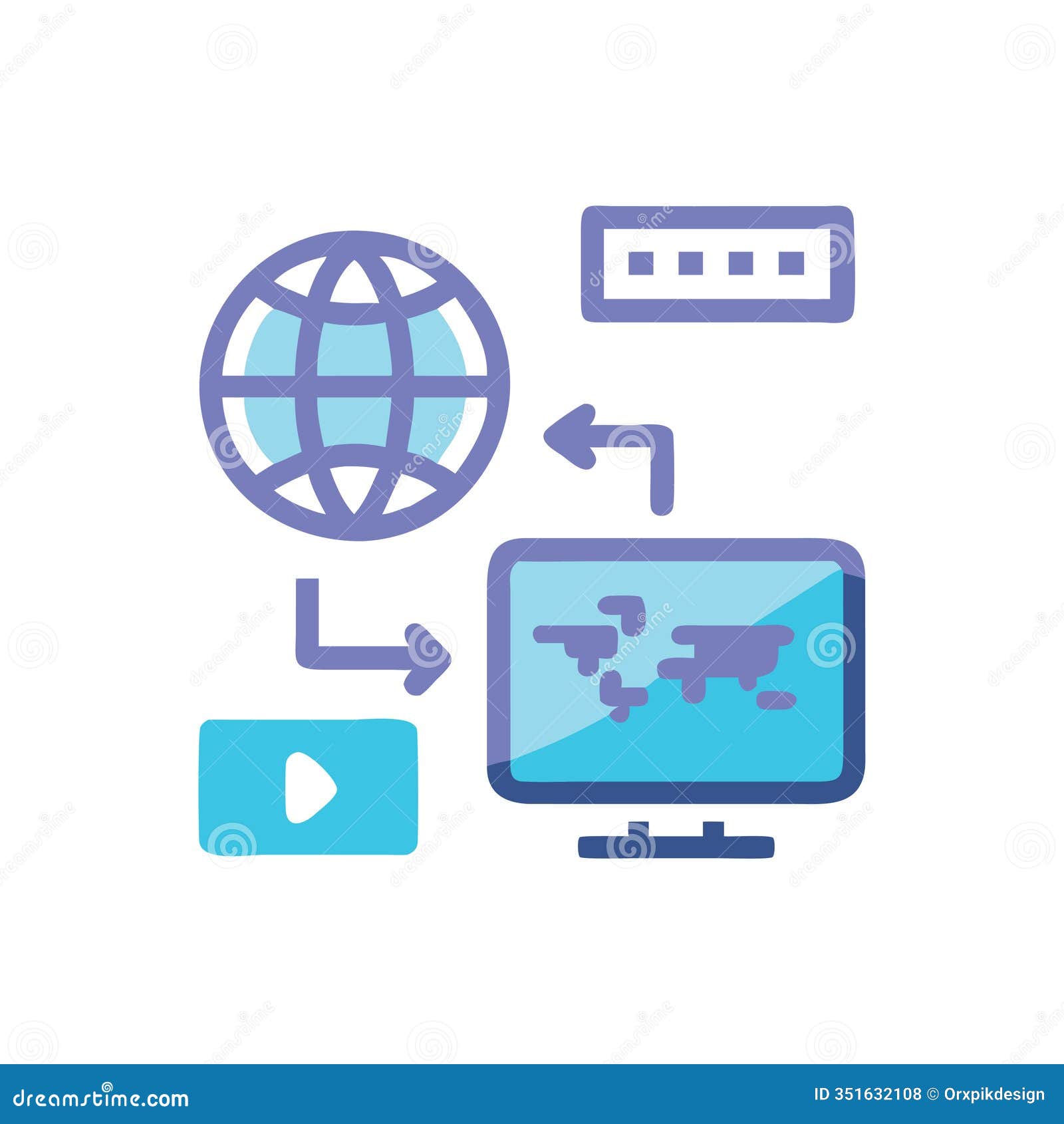 Port Forwarding Technology Icon Vector Illustration | CartoonDealer.com ...