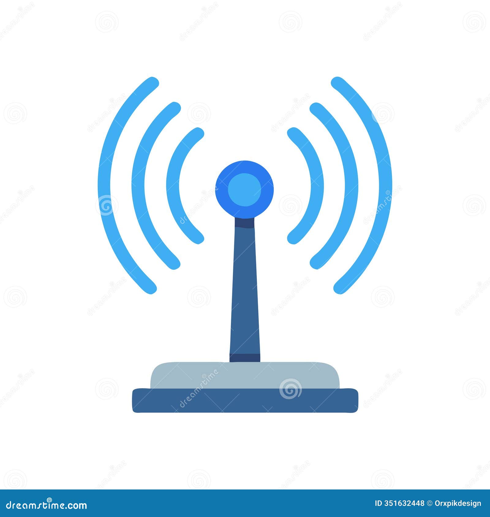 Router Antenna Technology Icon Stock Illustration - Illustration of ...