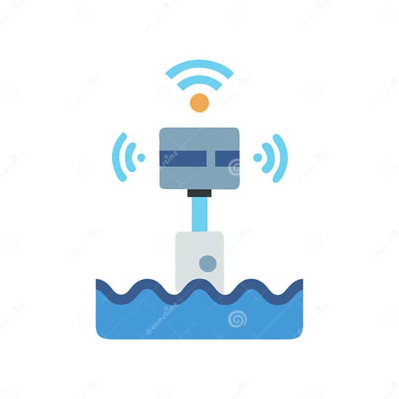 Water Sensor Technology Icon Stock Illustration - Illustration of ...
