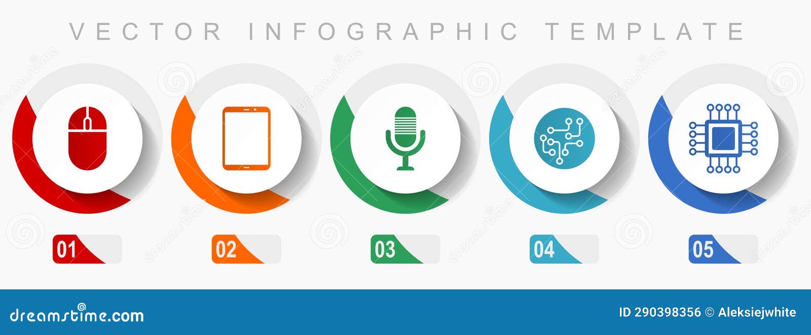 Technology Icon Set, Miscellaneous Icons Such As Computer Mouse, Tablet ...