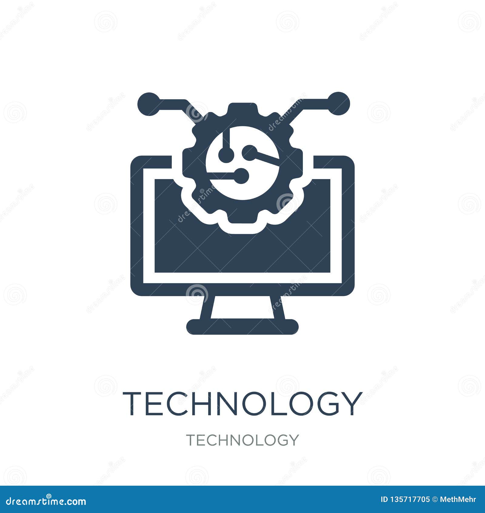 Technology Icon in Trendy Design Style. Technology Icon Isolated on ...