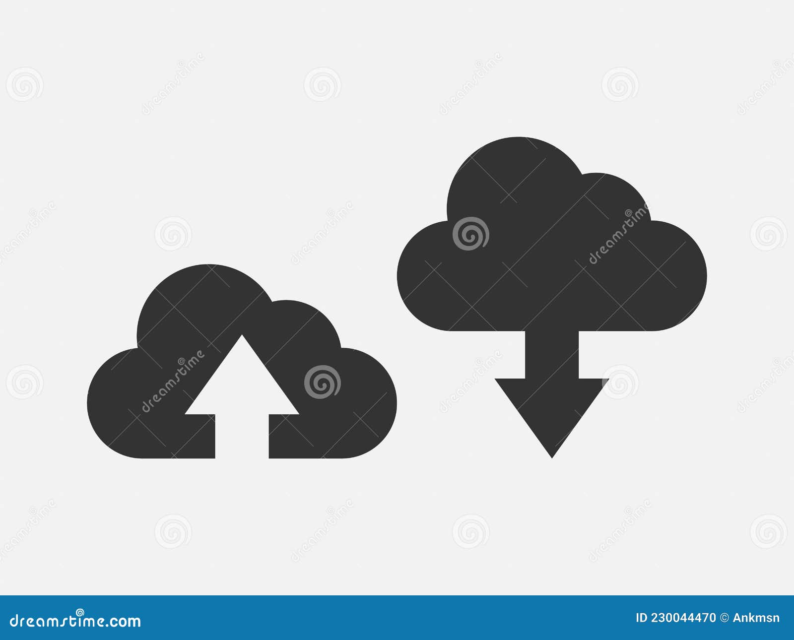 Technology Icon Vector Cloud Computing Connection. Big Data Global Server. Line Design Symbol ...
