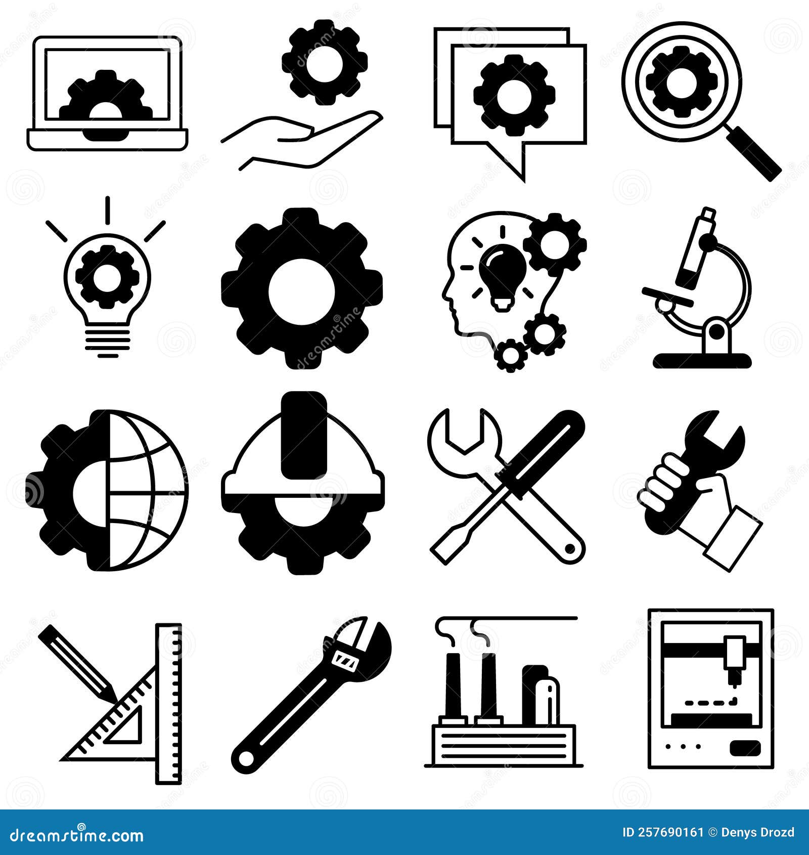 Technology Icon Vector Set. Engineering Illustration Sign Collection ... Technology Icon Vector Set. Engineering Illustration Sign Collection ...