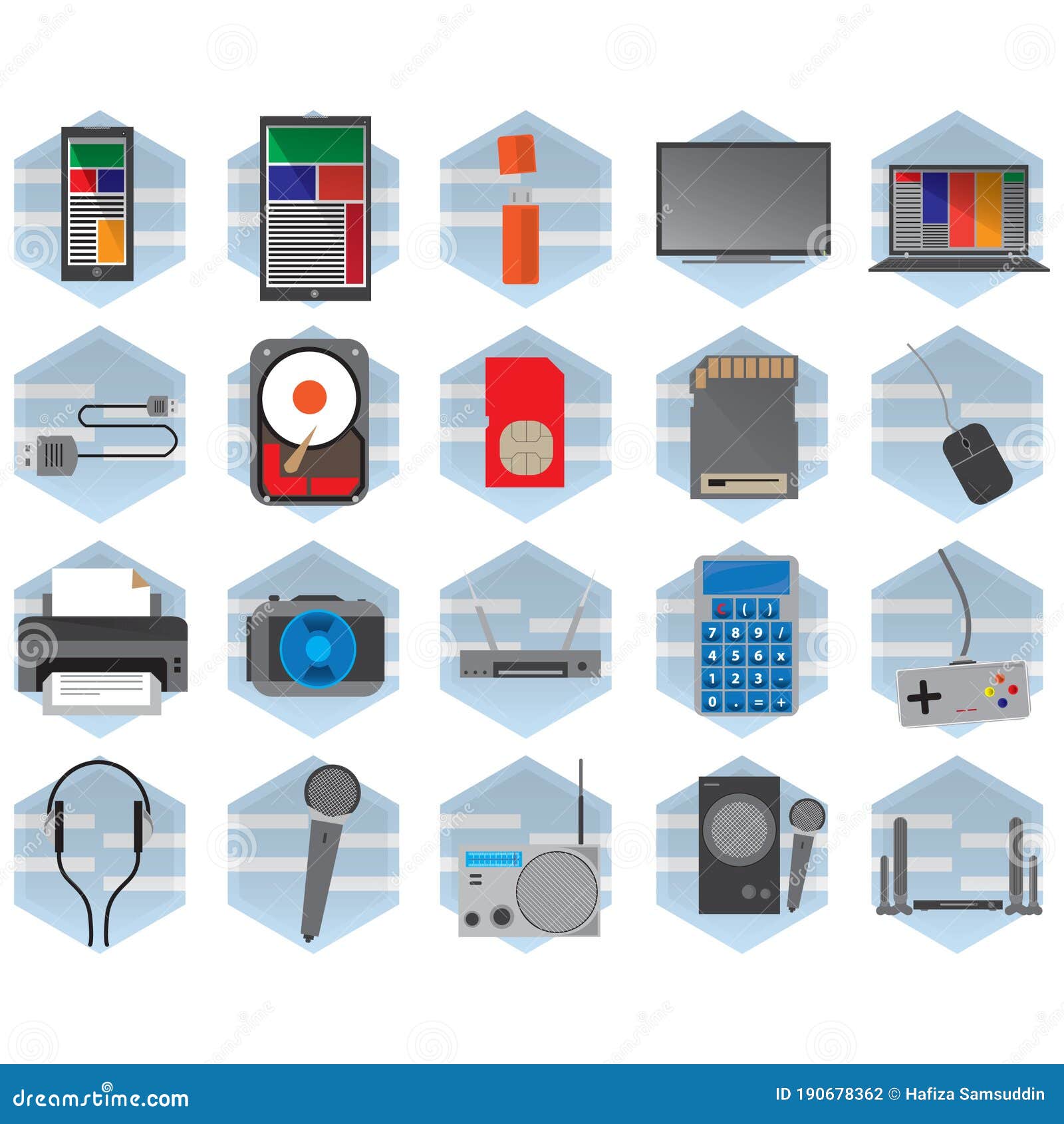 CS5_IDN_TECHNOLOGY_ICON_0004_A Stock Vector - Illustration of printers ...