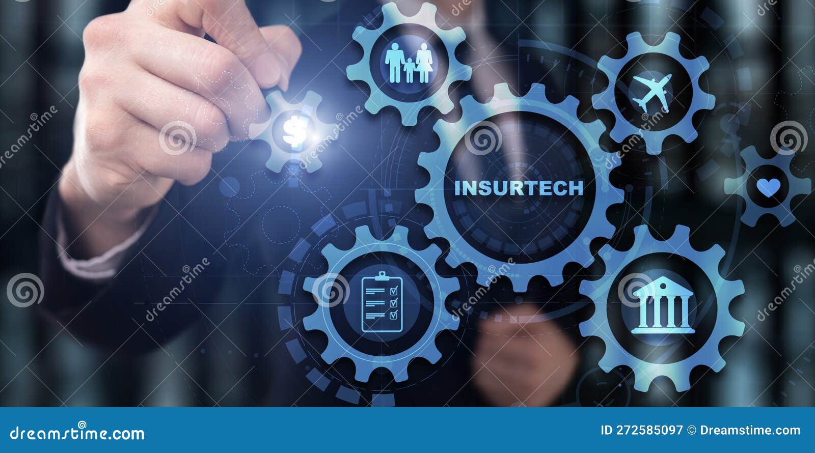 Technology Icons and INSURTECH Inscription, Web Technology Concept 2023 ...