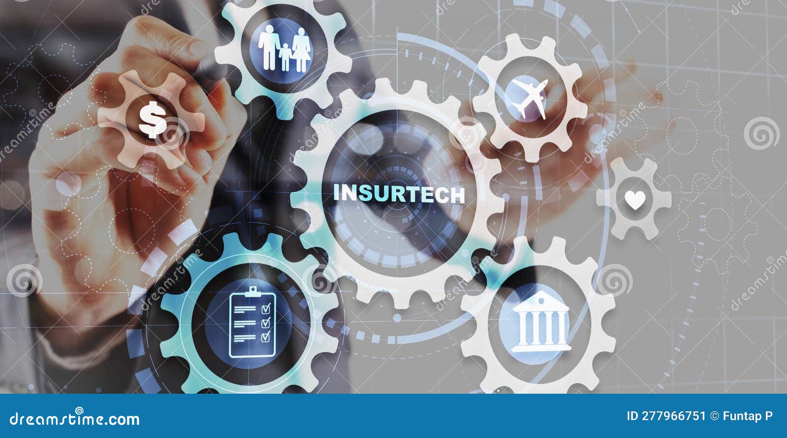 Technology Icons and INSURTECH Inscription, Web Technology Concept 2023 ...