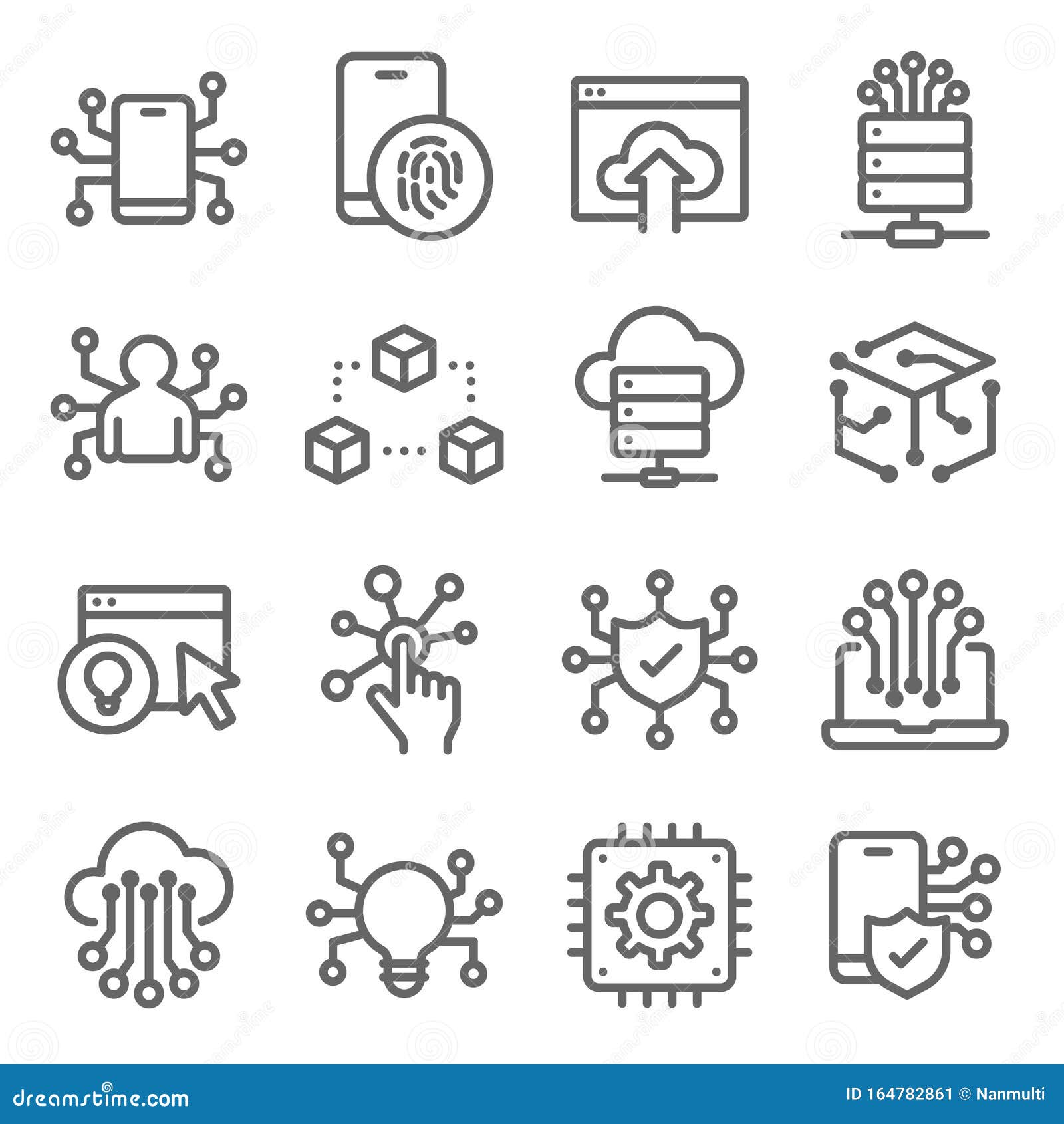Technology Icons Set Vector Illustration Contains Such Icon As Machine Learning Algorithm