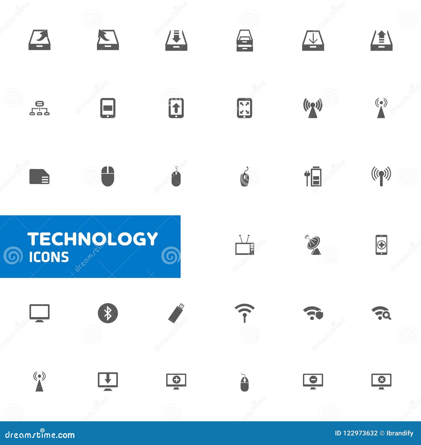 Technology Icons Set Vector Stock Vector - Illustration of technology ... Technology Icons Set Vector Stock Vector - Illustration of technology ...