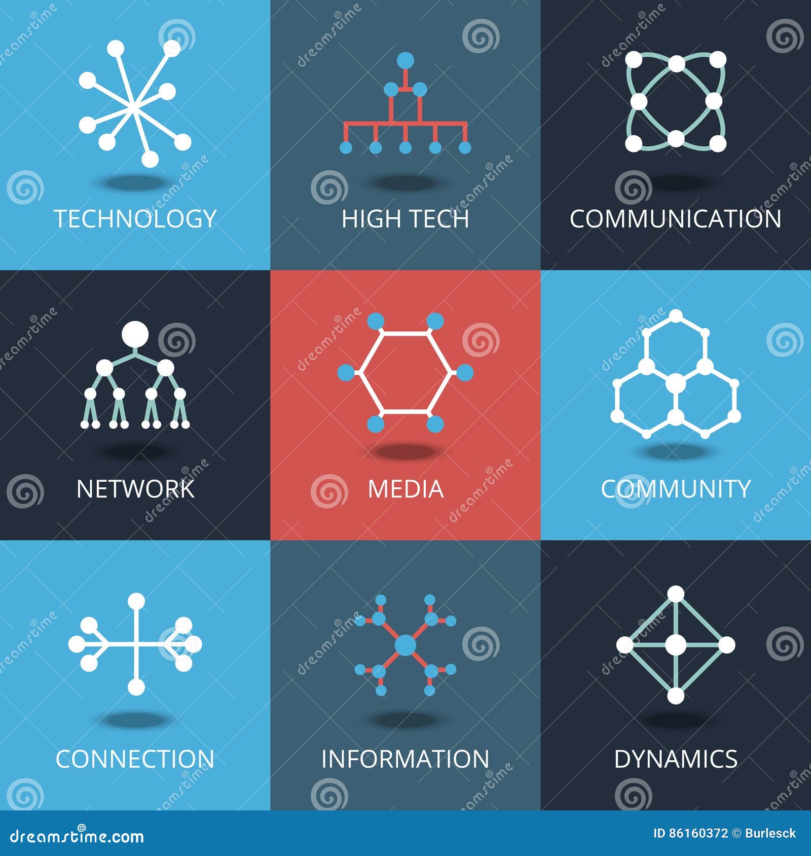 Technology Icons. Vector Signs for Tech and Connection, Network ...