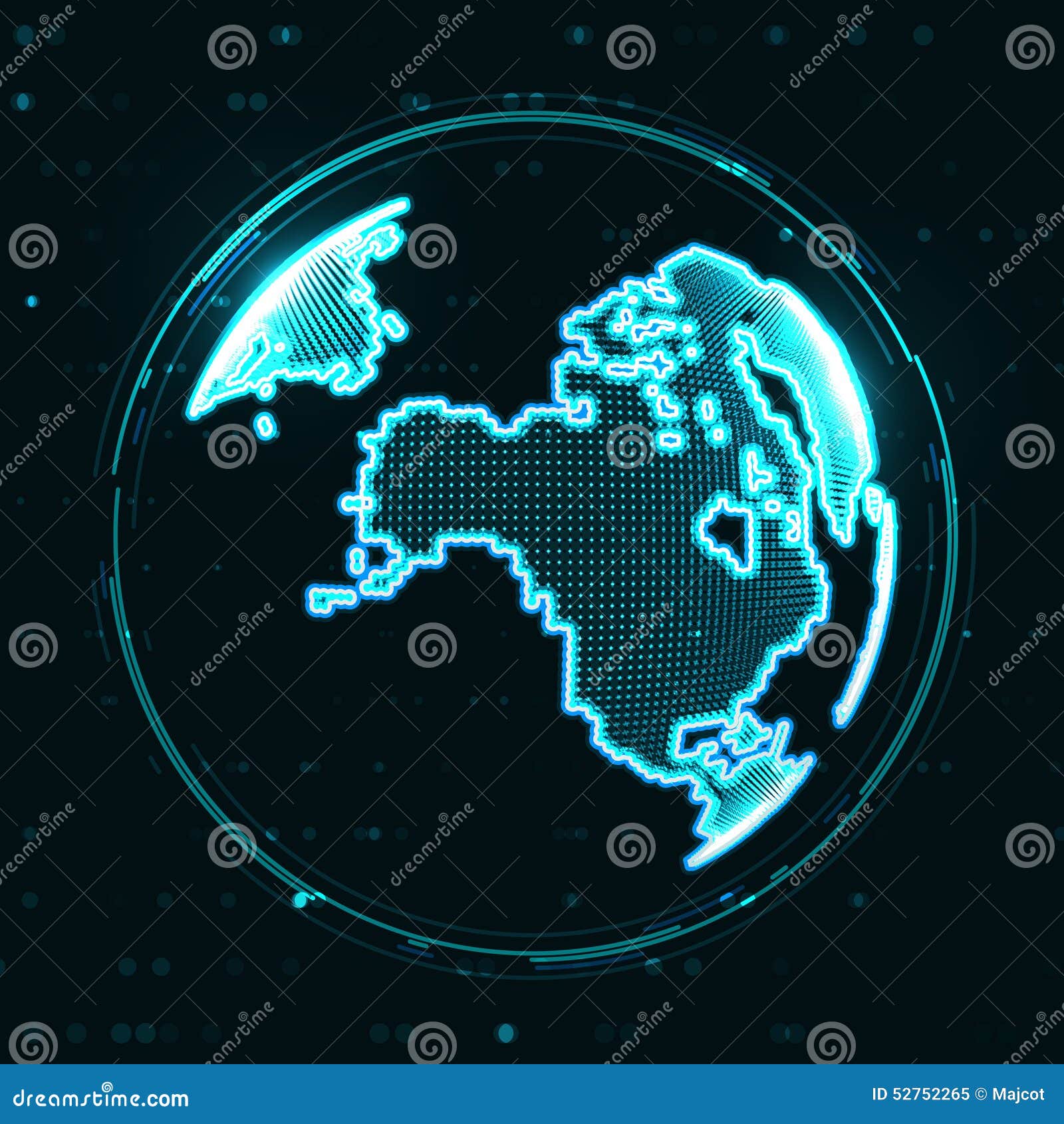 Technology image of globe stock vector. Illustration of digital - 52752265
