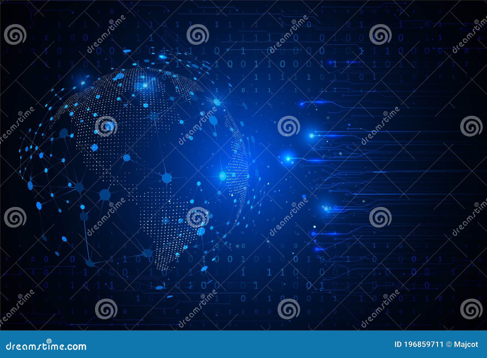 Technology image of globe stock vector. Illustration of future - 196859711