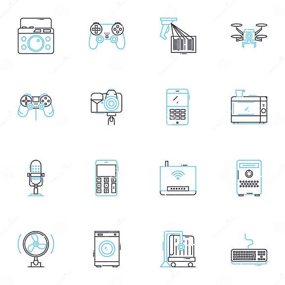Technology Improvements Linear Icons Set. Advancements, Upgrades ...