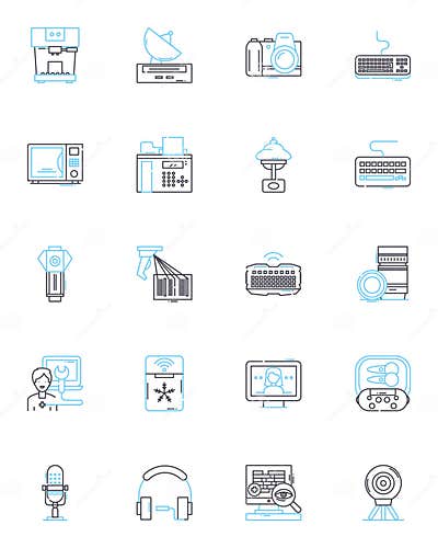 Technology Improvements Linear Icons Set. Advancements, Upgrades ...