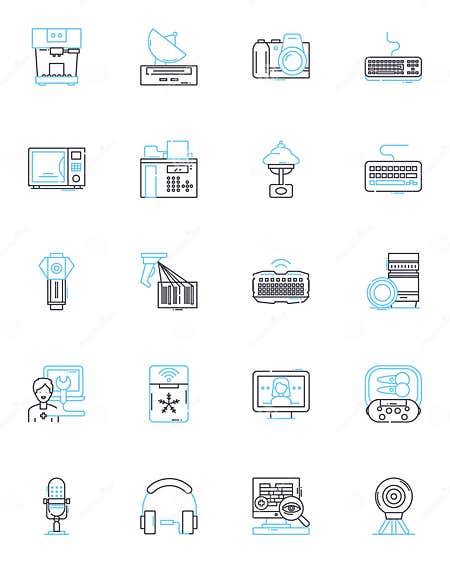 Technology Improvements Linear Icons Set. Advancements, Upgrades ...