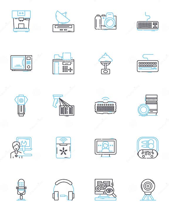 Technology Improvements Linear Icons Set. Advancements, Upgrades ...