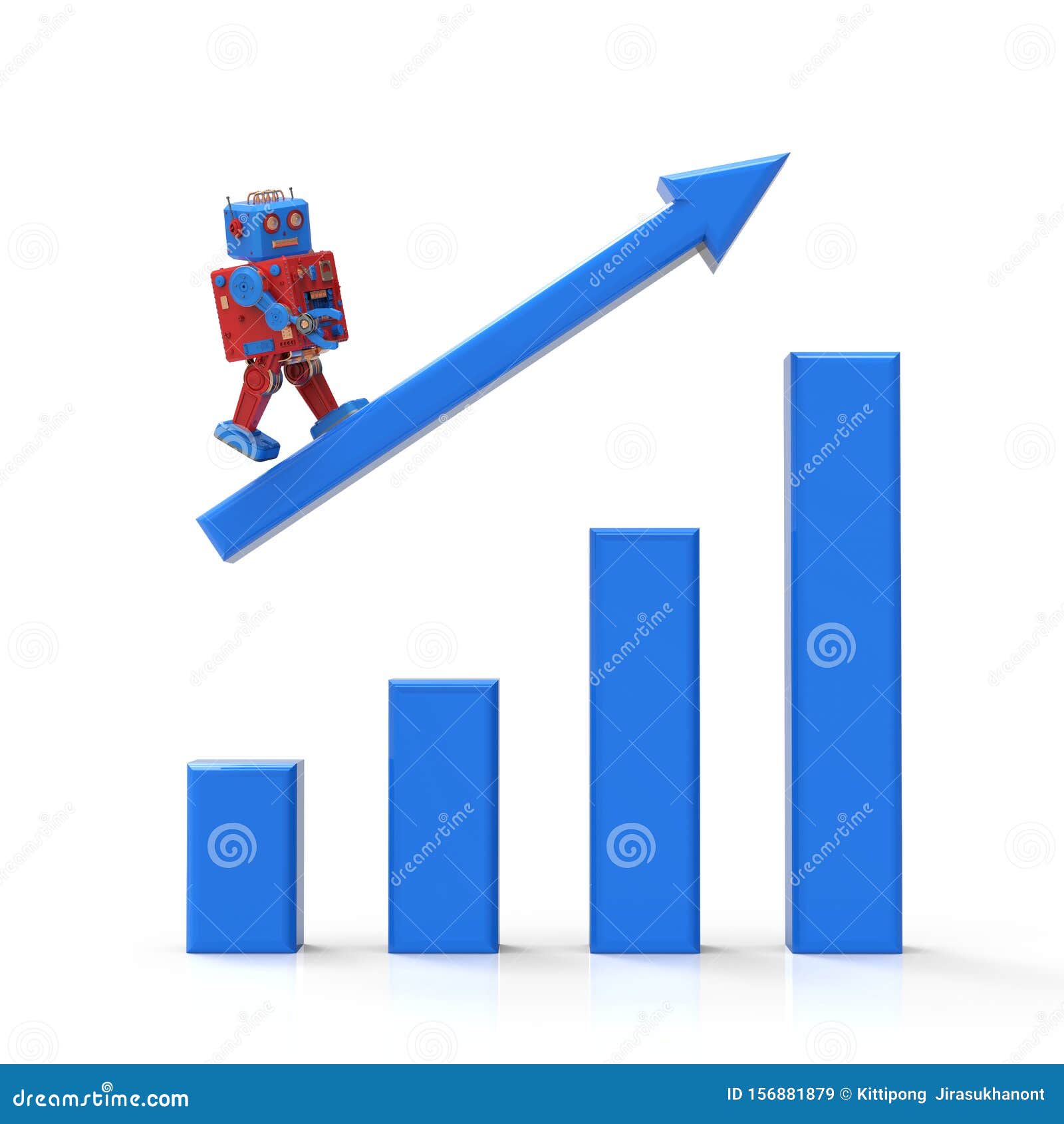 Technology Industrial Growth Concept Stock Illustration - Illustration ...