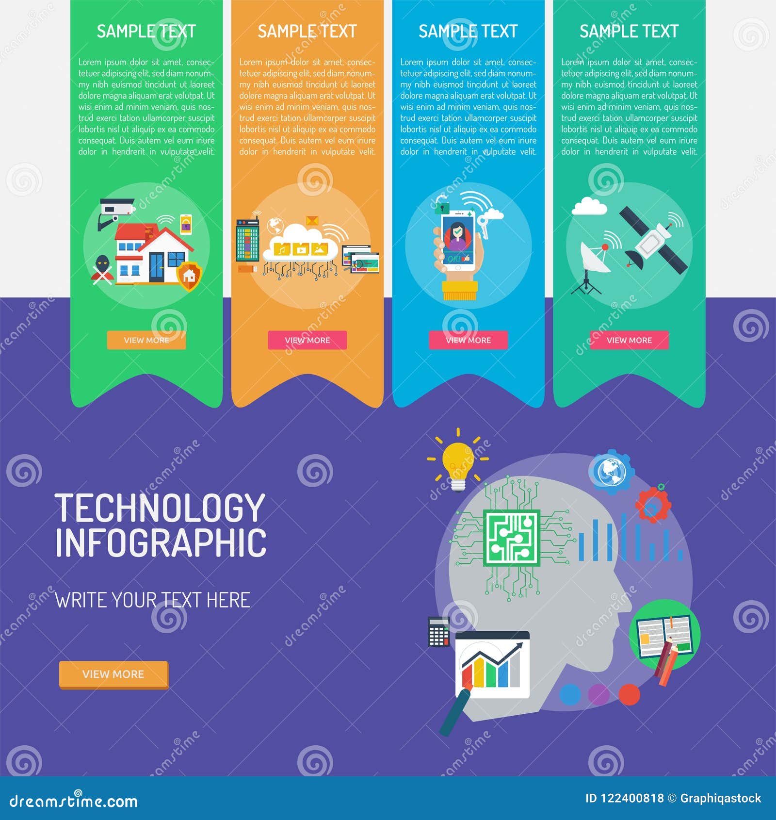 Technology Infographic Design Stock Vector - Illustration of ...