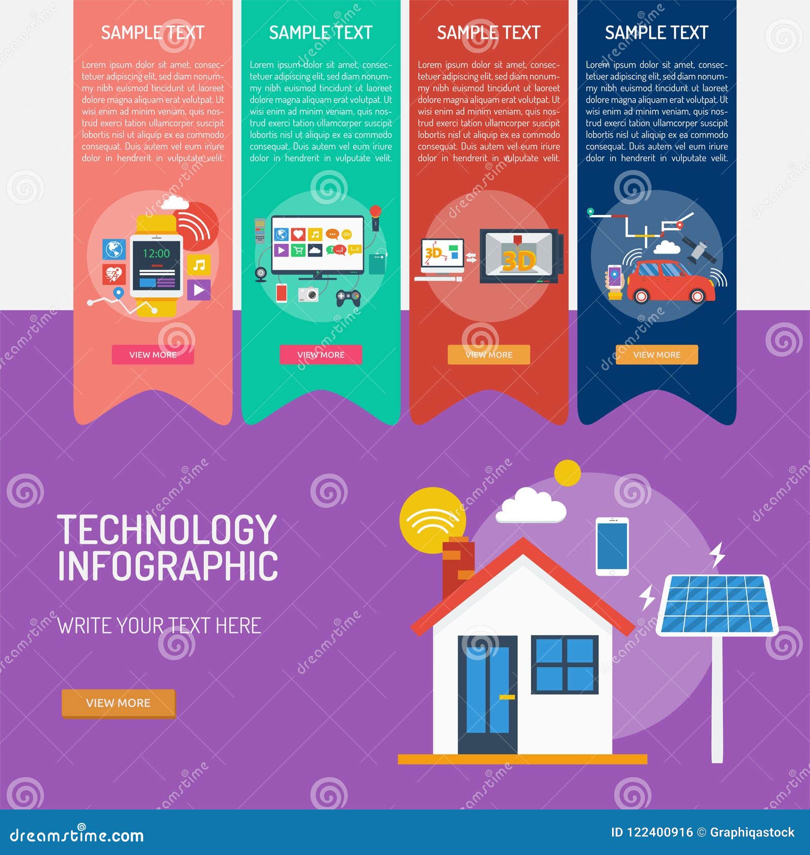 Technology Infographic Design Stock Vector - Illustration of creative ...