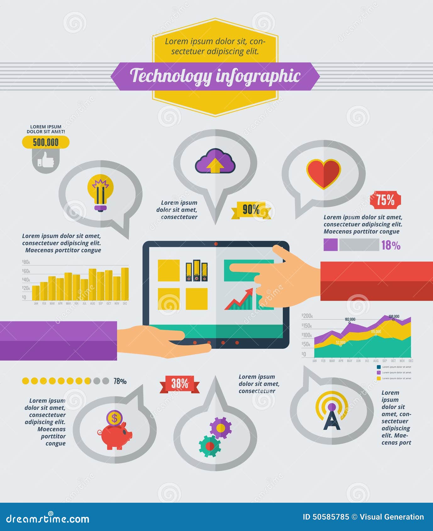 Technology Infographic Elements Stock Vector - Illustration of arrow ...