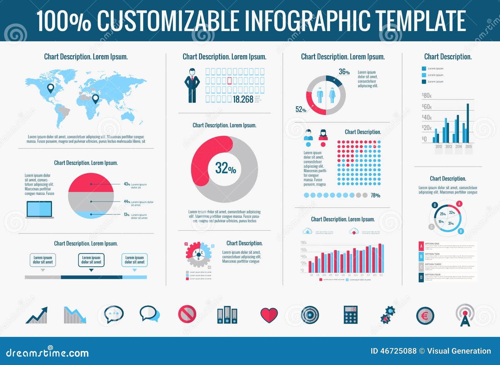Technology Infographic Elements Stock Vector - Illustration of icon, global: 46725088