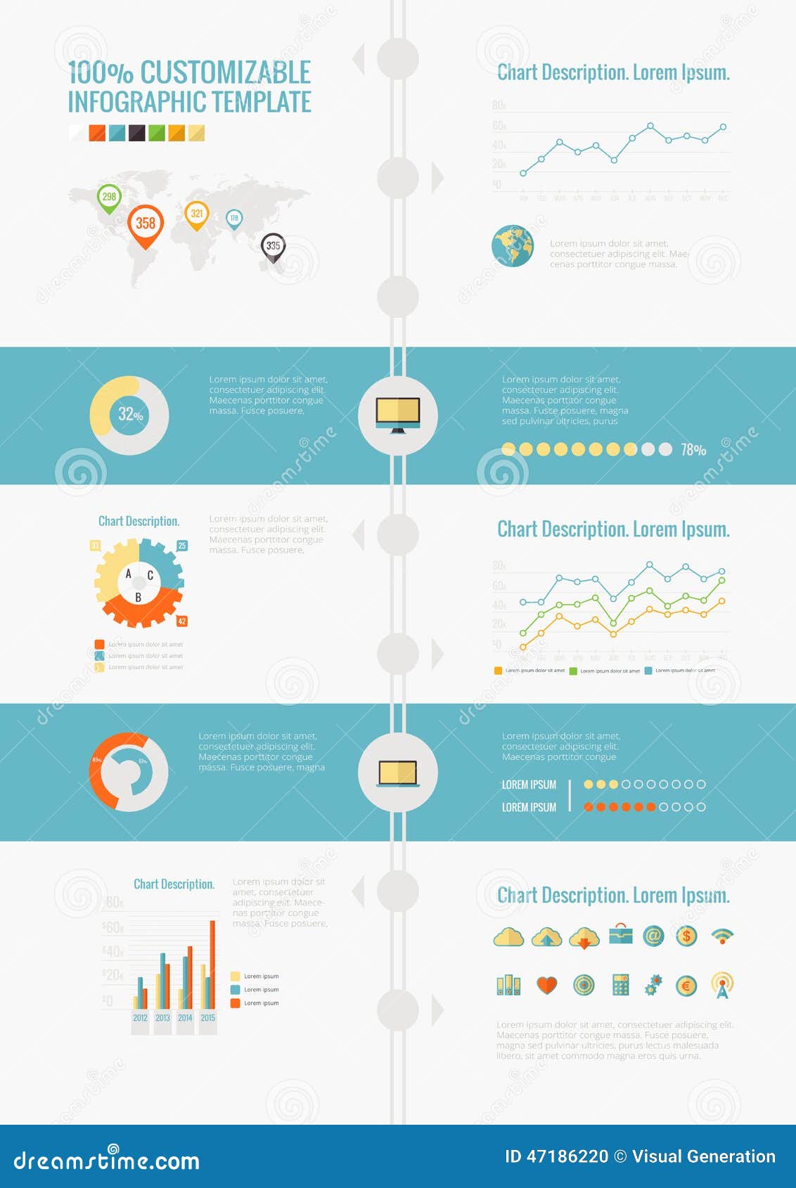 Technology Infographic Elements Stock Vector - Illustration of computer, glass: 47186220