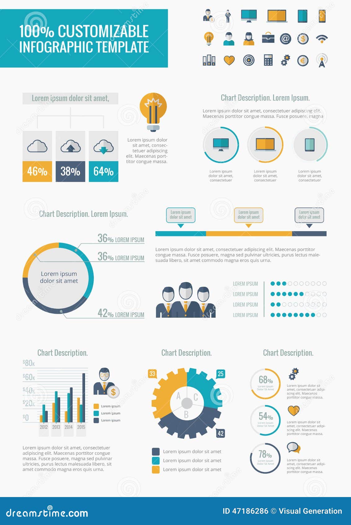 Technology Infographic Elements Stock Vector - Illustration of computer, graphic: 47186286