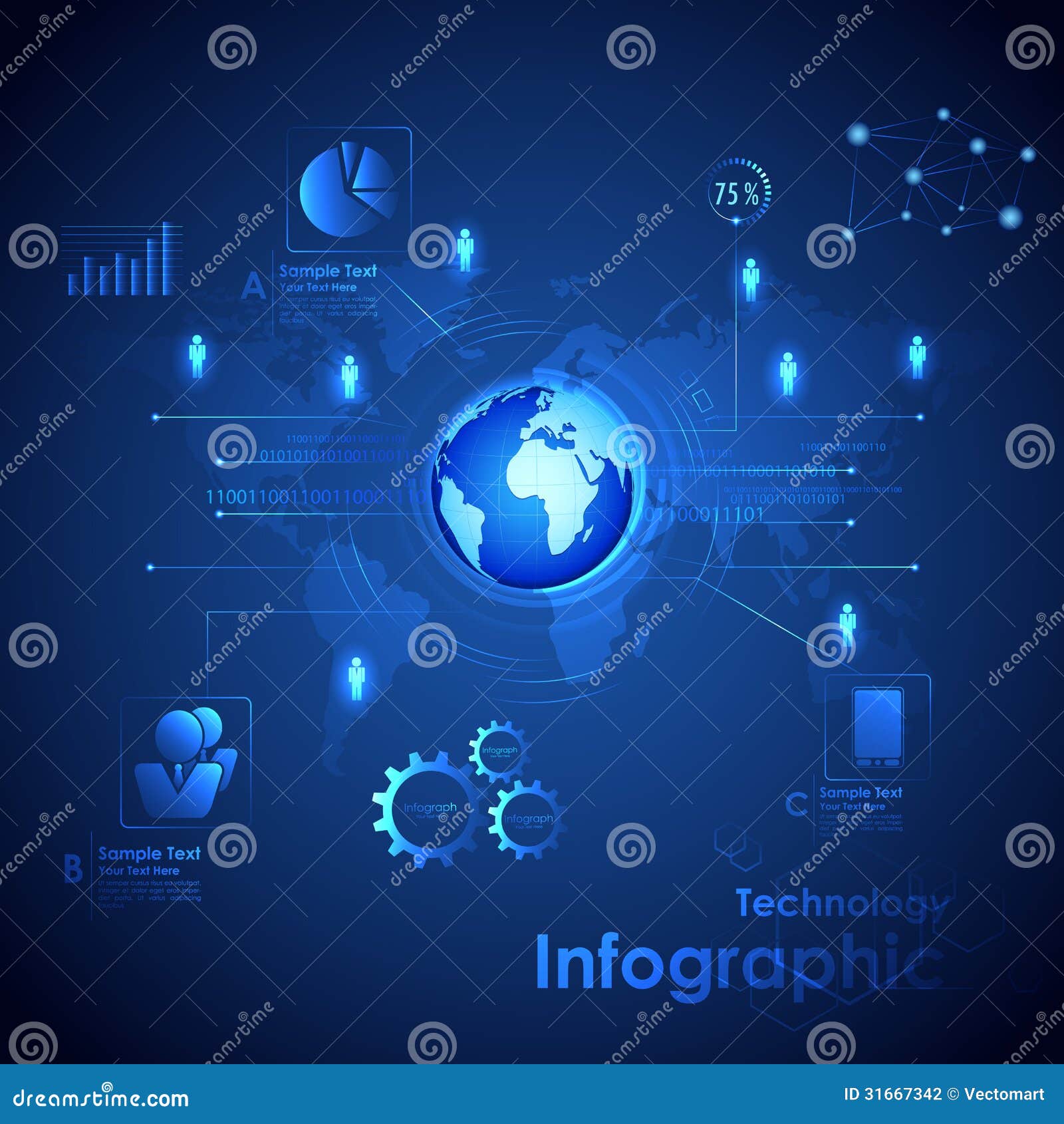 Technology Infographic Elements. Vector Illustration | CartoonDealer ...