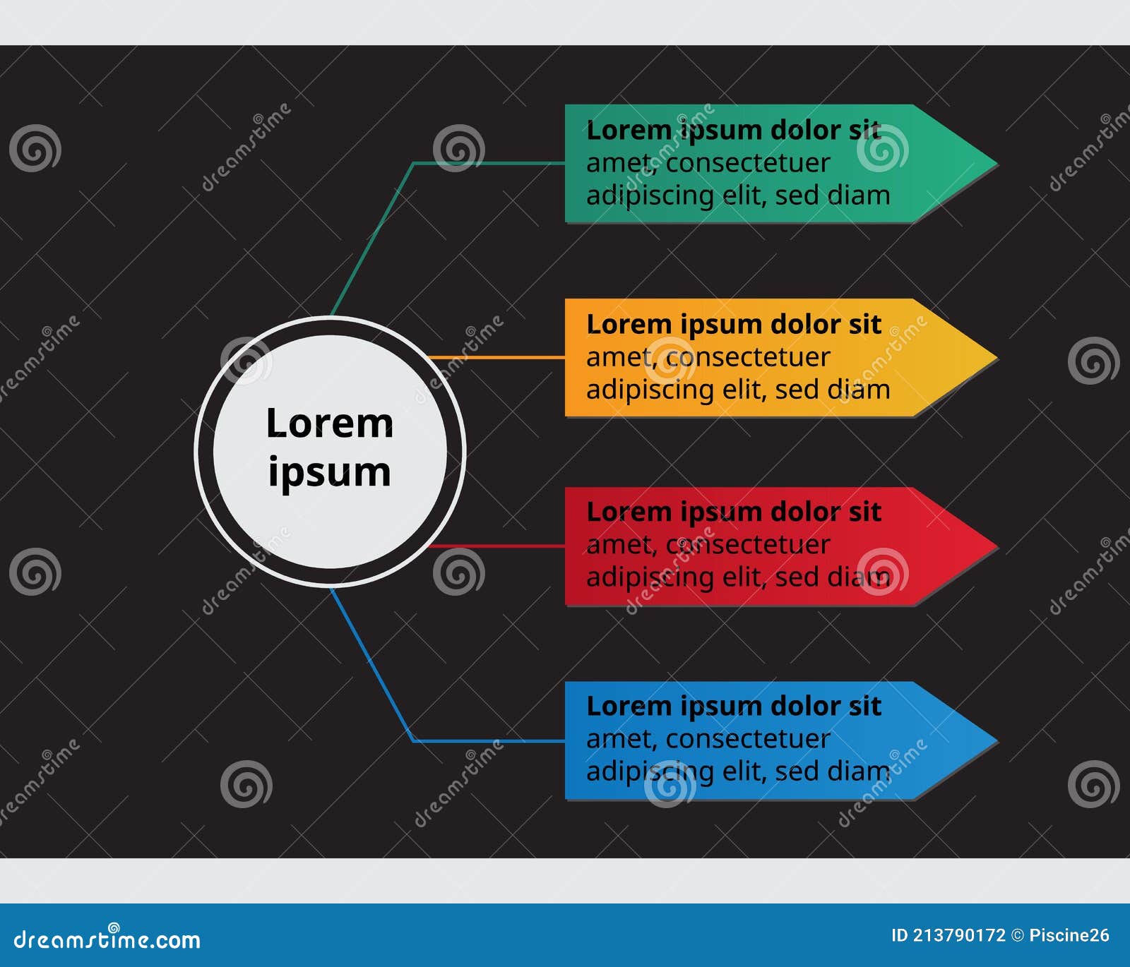 Technology Infographic Template for Business with 4 Elements ...