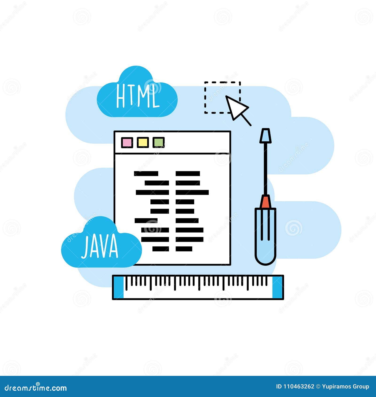 Technology Information Programming System Code Stock Vector ...