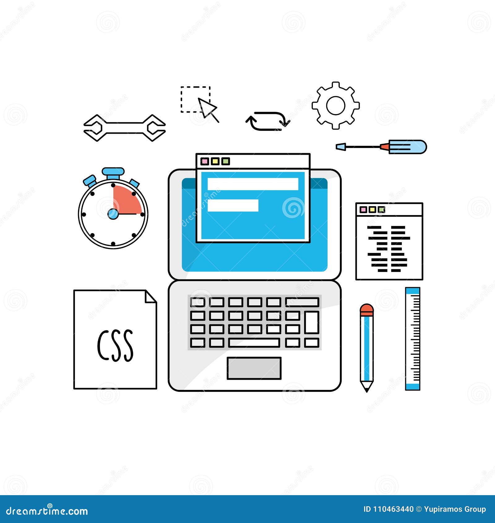 Technology Information Programming System Code Stock Vector ...