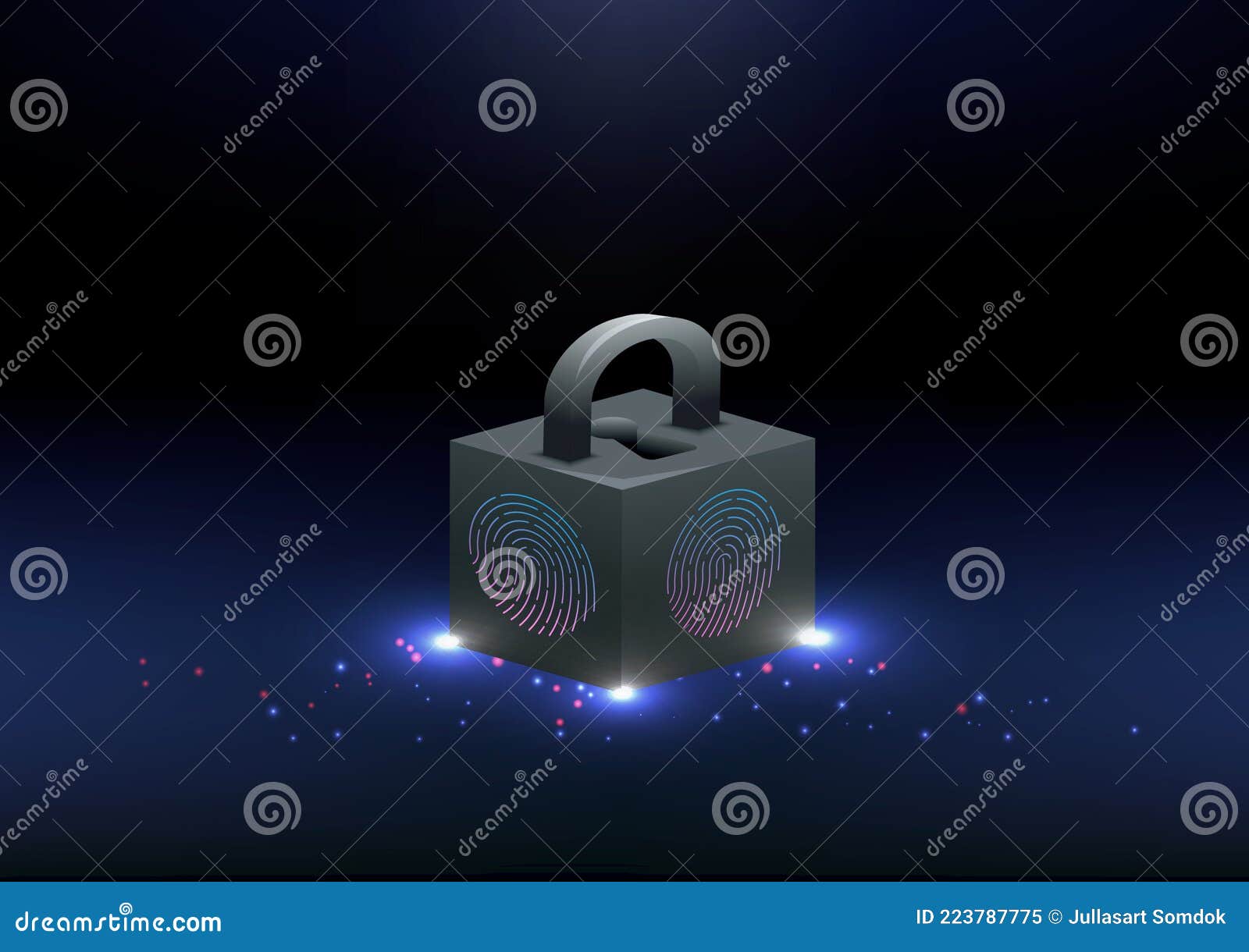 Technology Information Security Symbol by Using the Key and Fingerprint ...