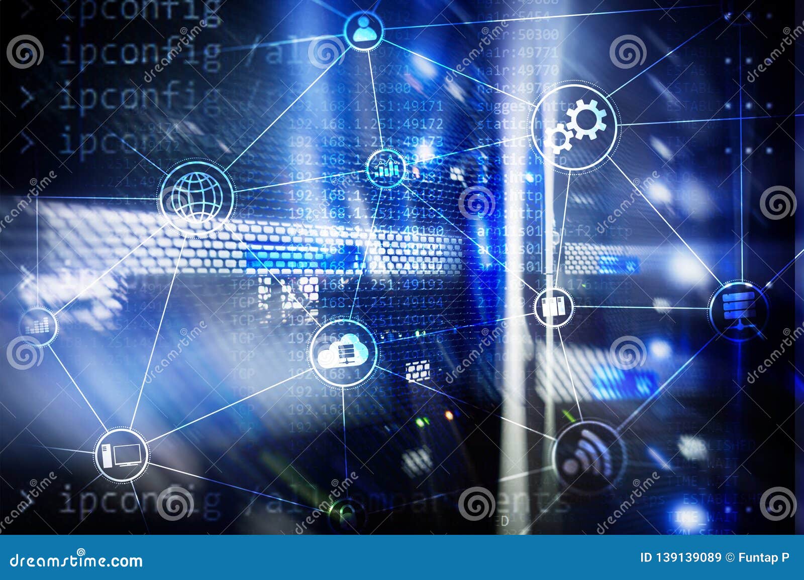 Technology Infrastructure Cloud Computing and Communication. Internet ...