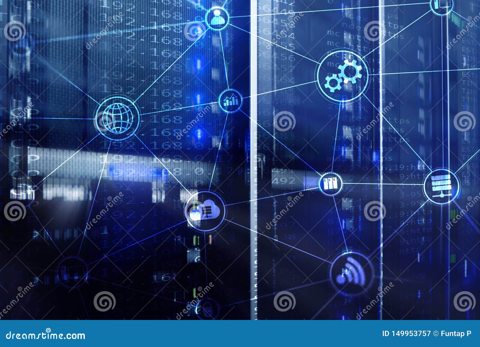 Technology Infrastructure Cloud Computing and Communication. Internet ...