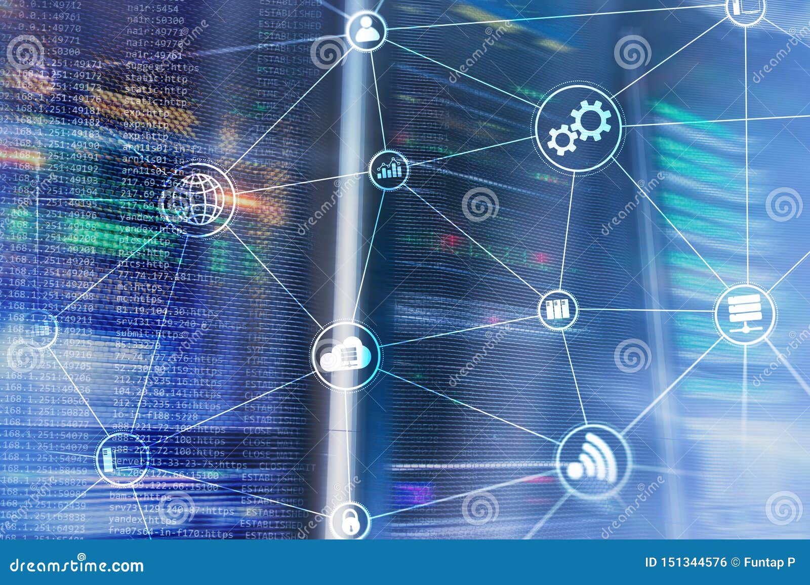 Technology Infrastructure Cloud Computing and Communication. Internet ...