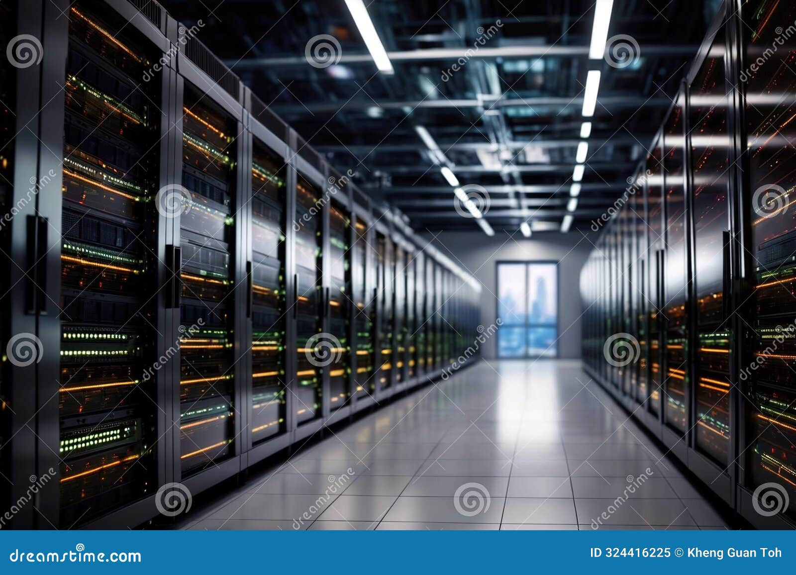 Technology Infrastructure Concept. Data Centers, Servers and ...