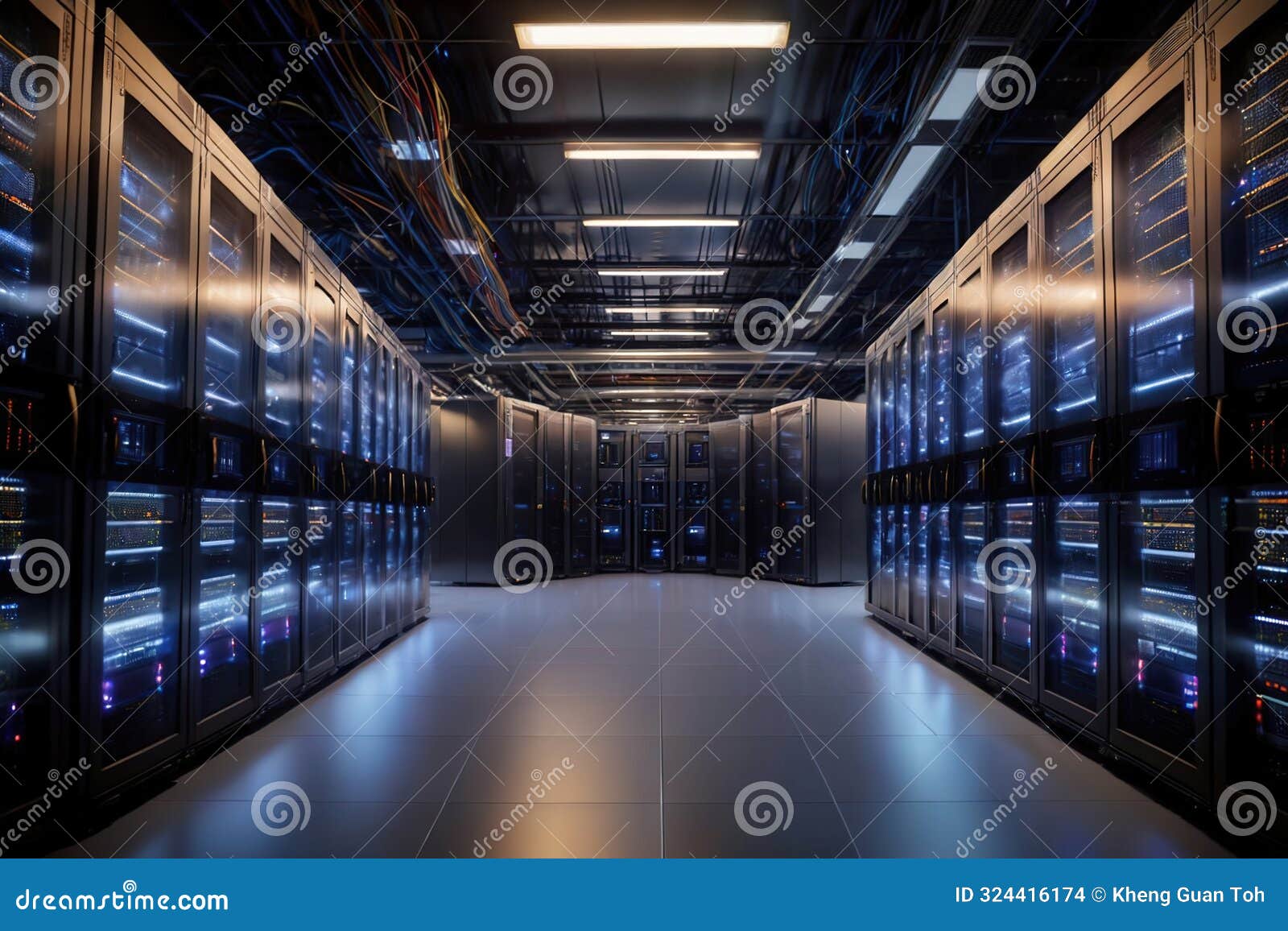 Technology Infrastructure Concept. Data Centers, Servers and Infrastructure for Digital ...