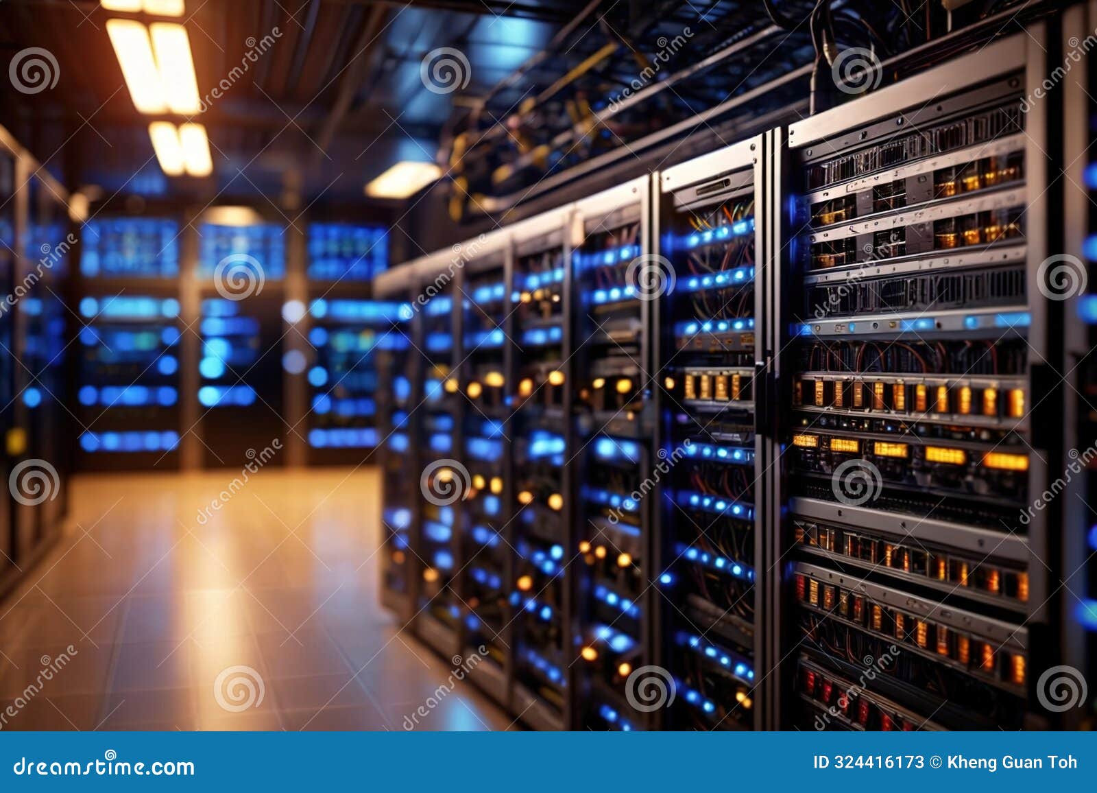 Technology Infrastructure Concept. Data Centers, Servers and ...