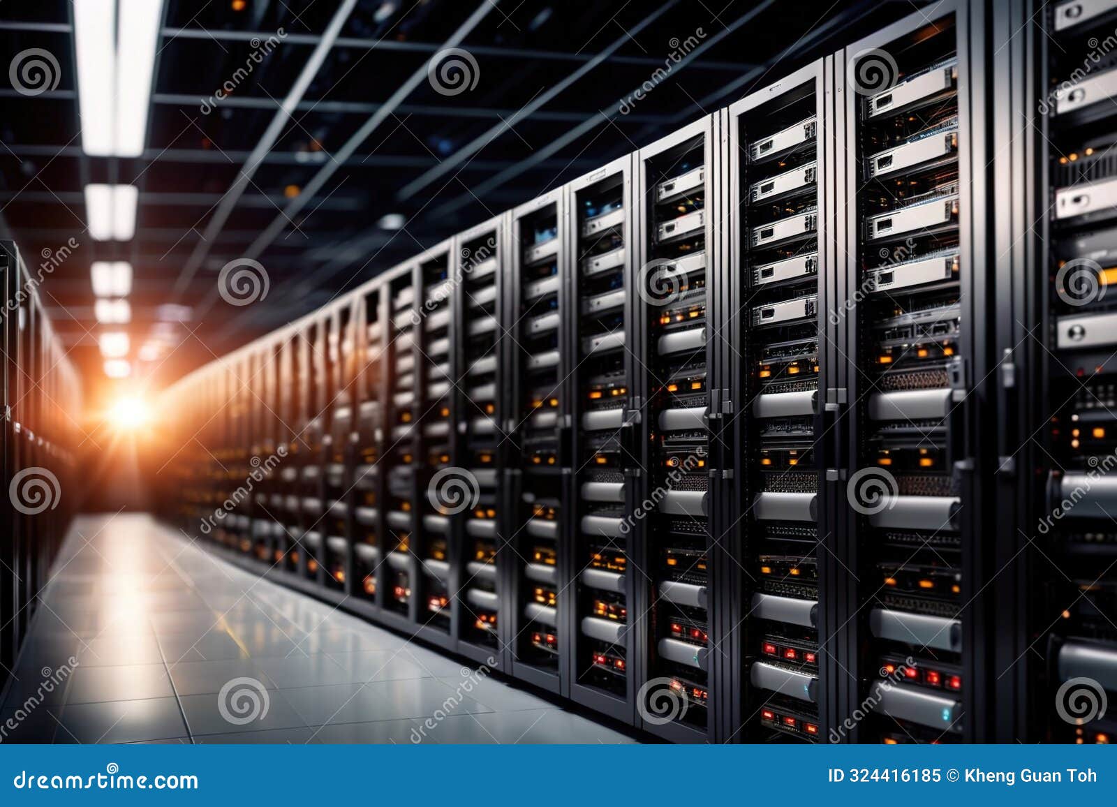 Technology Infrastructure Concept. Data Centers, Servers and ...