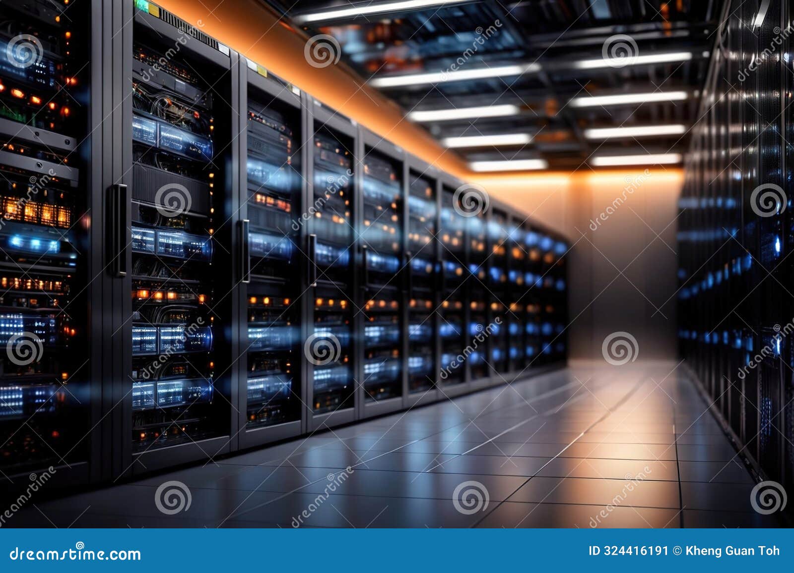 Technology Infrastructure Concept. Data Centers, Servers and ...