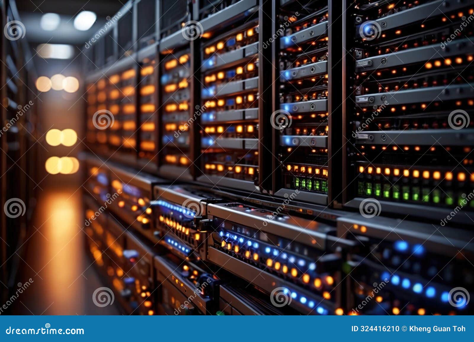 Technology Infrastructure Concept. Data Centers, Servers and ...