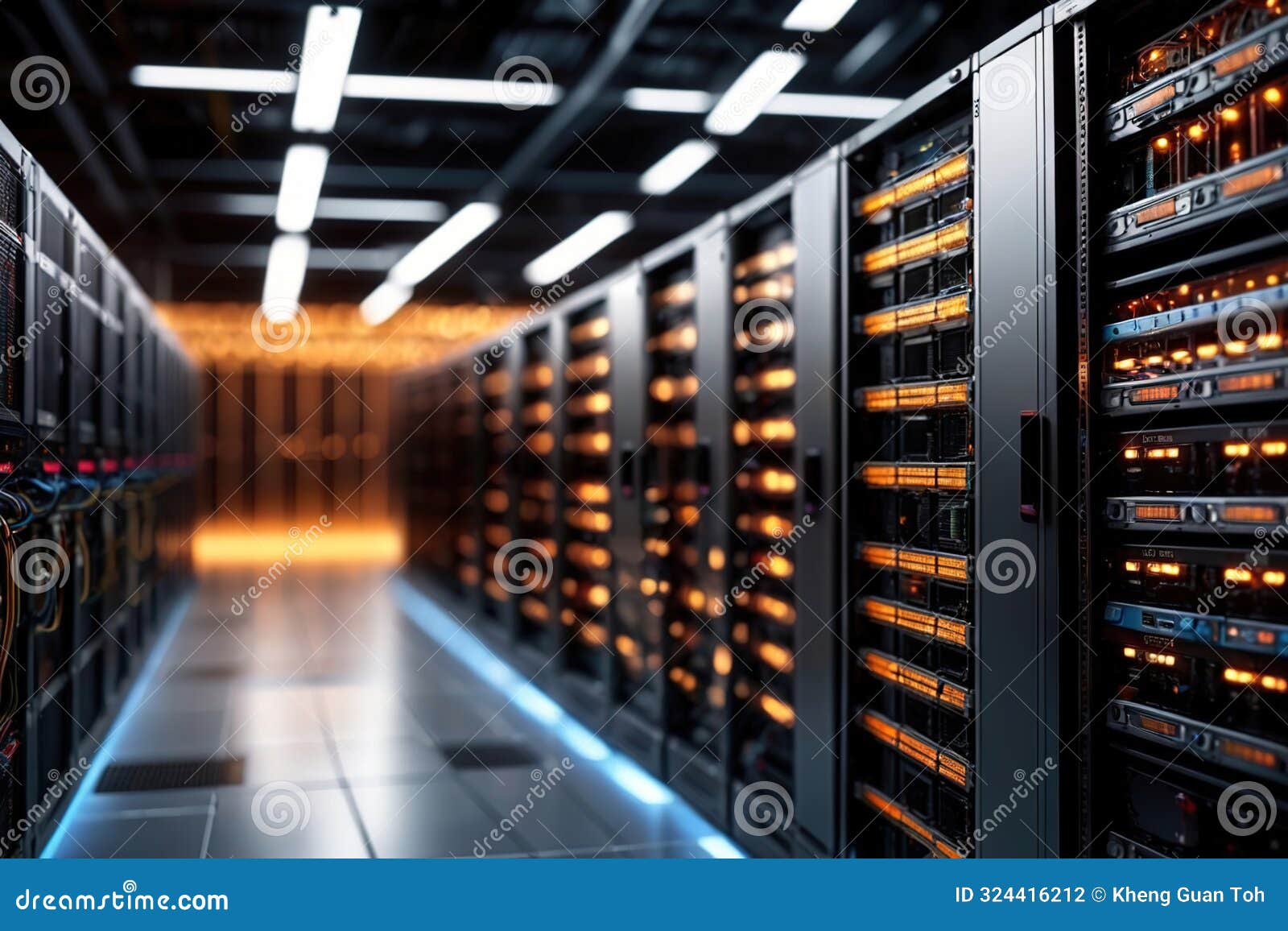 Technology Infrastructure Concept. Data Centers, Servers and ...