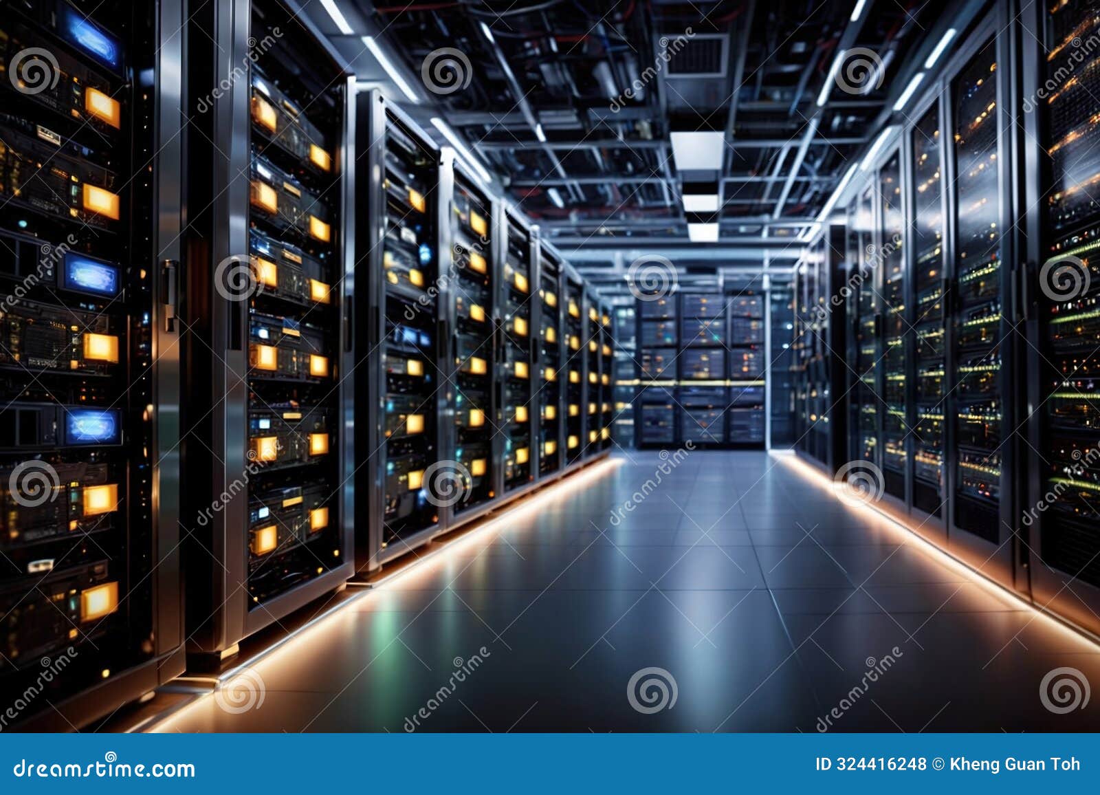 Technology Infrastructure Concept. Data Centers, Servers and ...