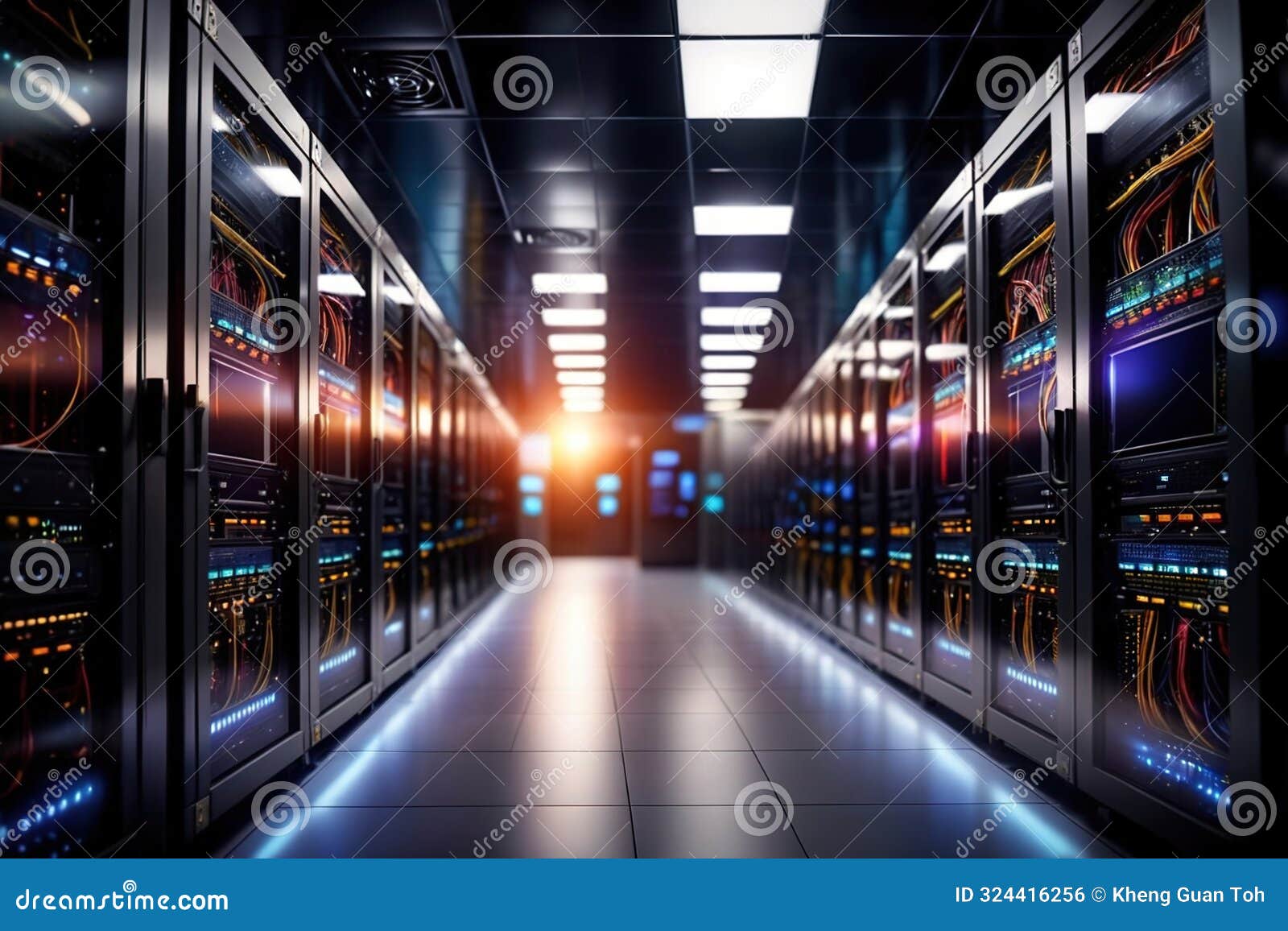 Technology Infrastructure Concept. Data Centers, Servers and ...