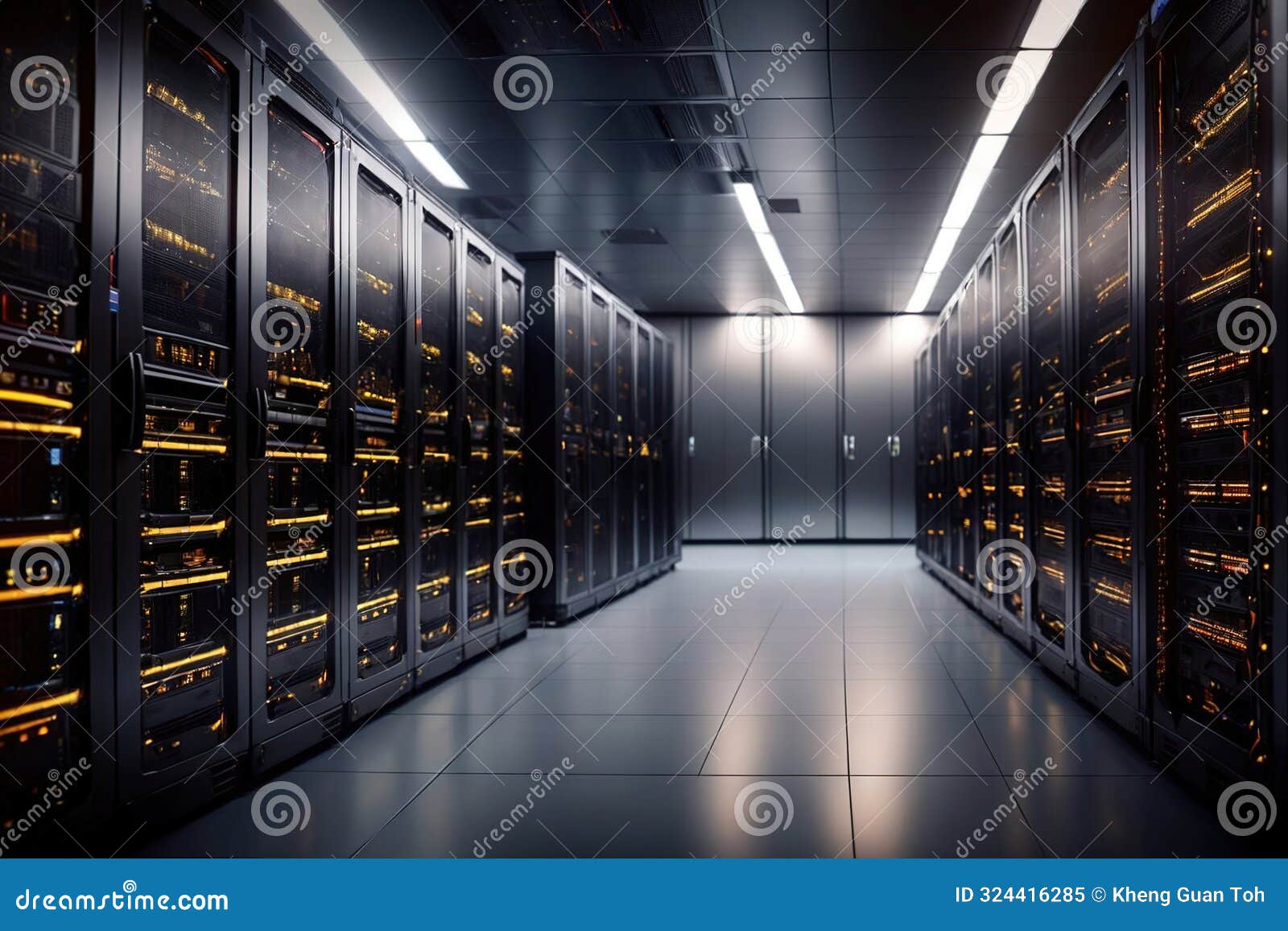 Technology Infrastructure Concept. Data Centers, Servers and ...