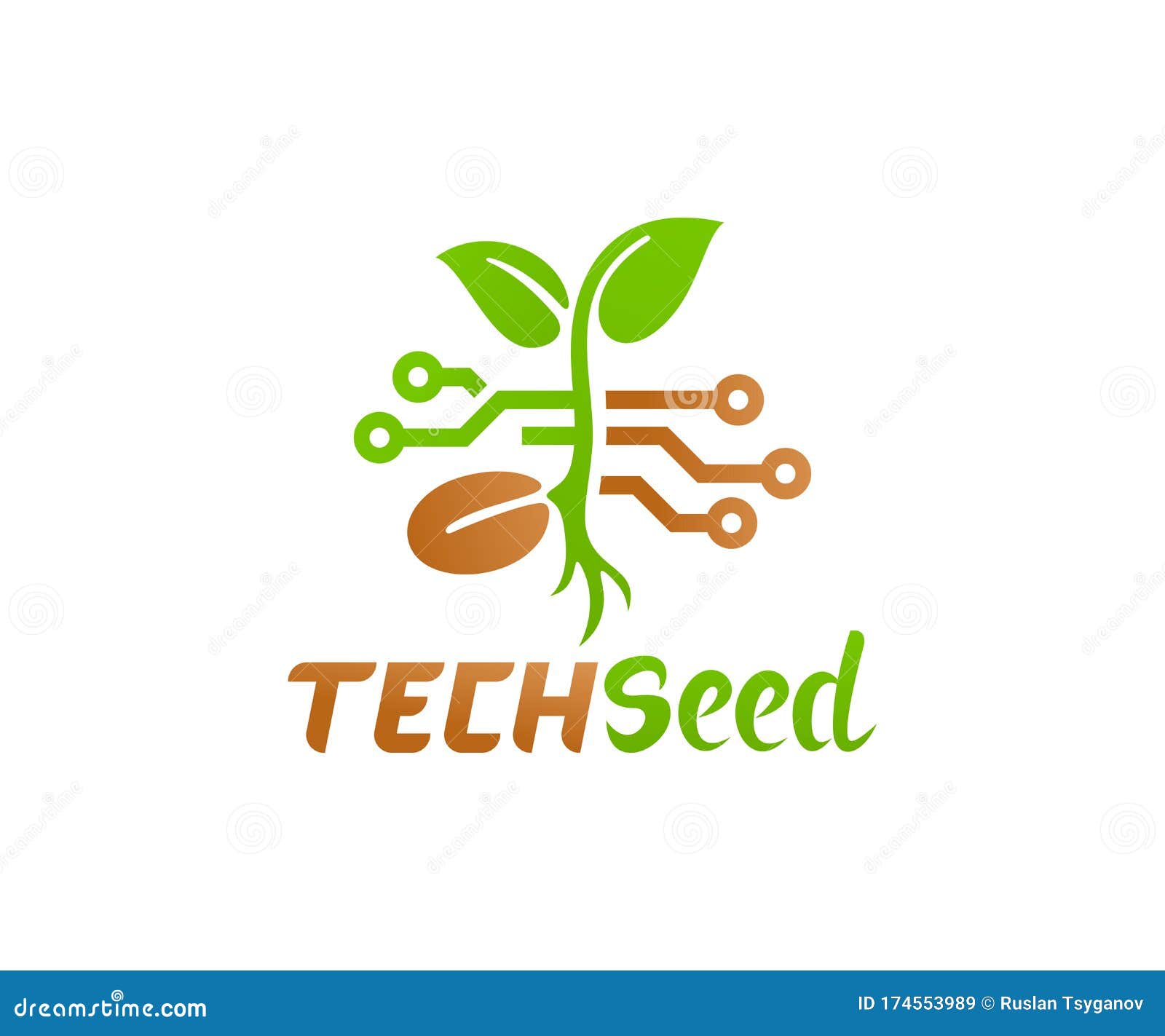 Technology and Innovation in Agriculture, Logo Design. Plant and Seed ...