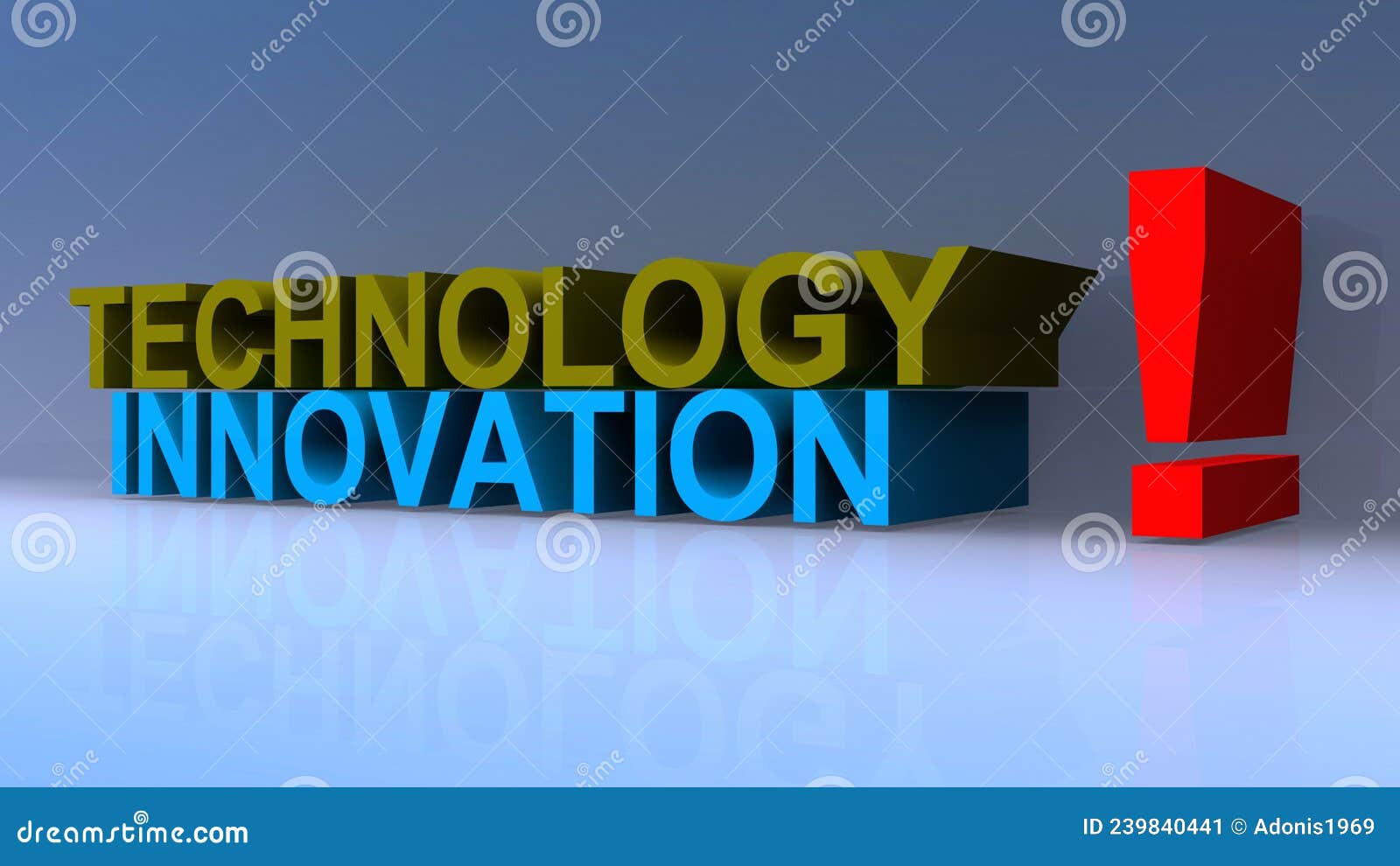 Technology Innovation on Blue Stock Illustration - Illustration of ...