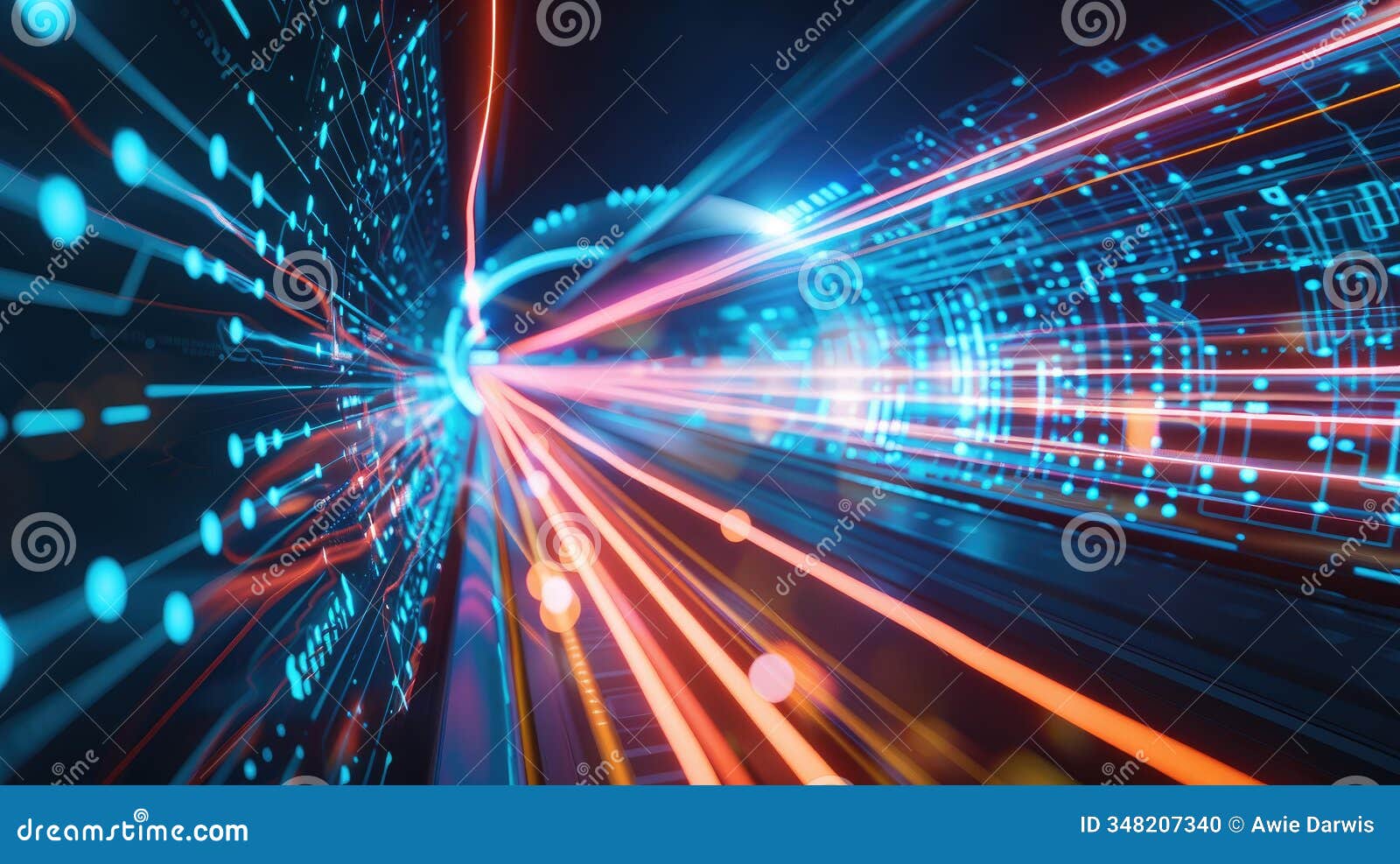 Technology Innovation Concept Featuring Interconnected Circuits and ...