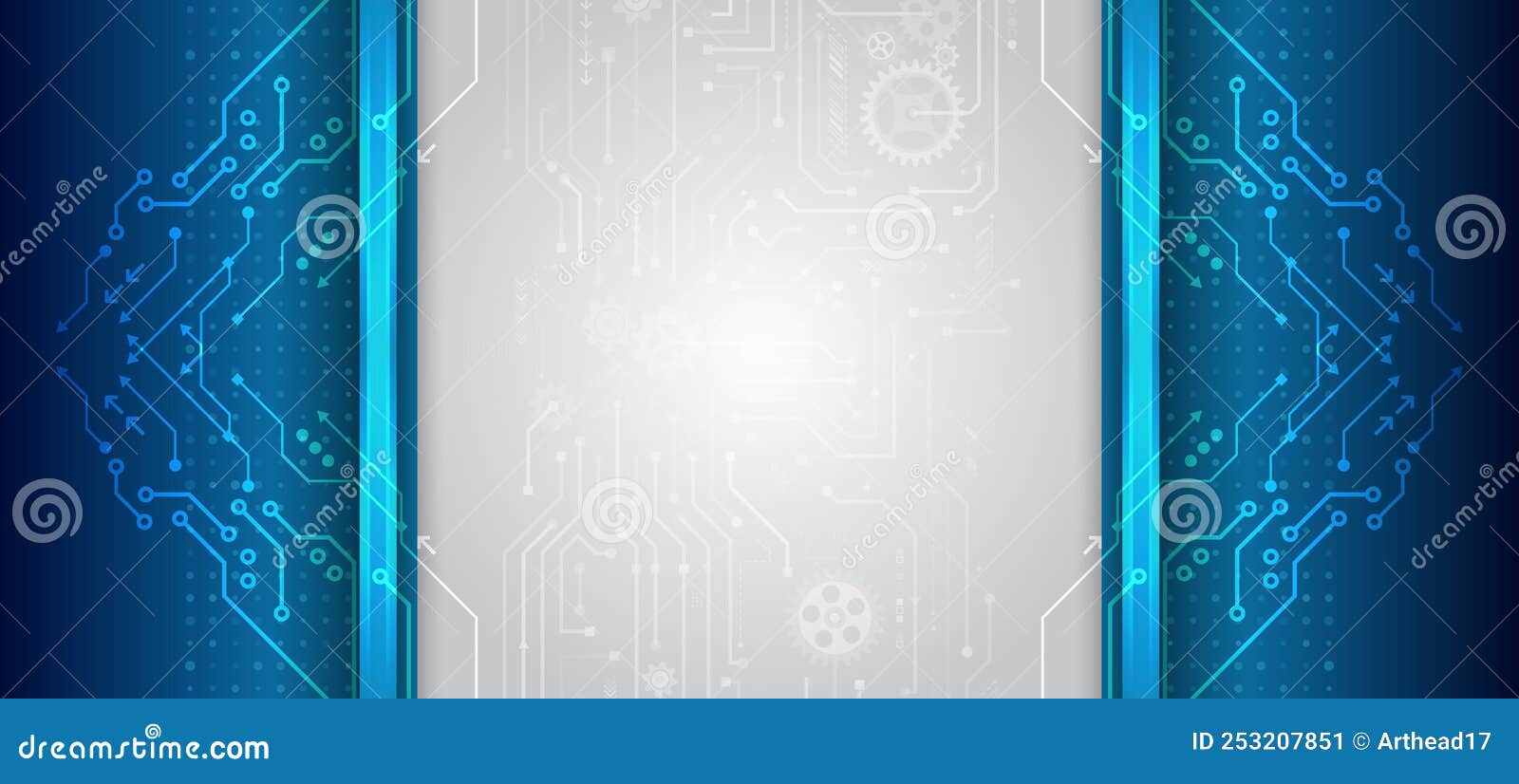 Technology Innovation Concept Template Background. Sci-fi, Artificial ...